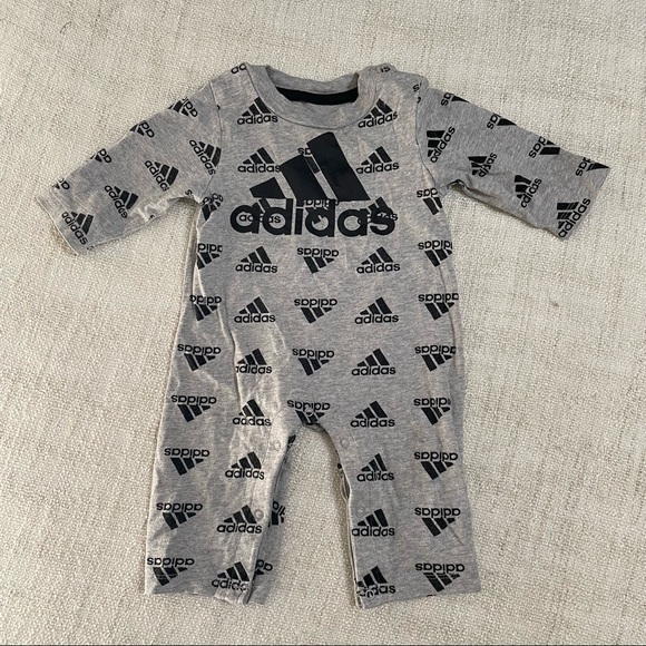 adidas | One Pieces | Adidas Long Sleeve Romper Onesie | Poshmark